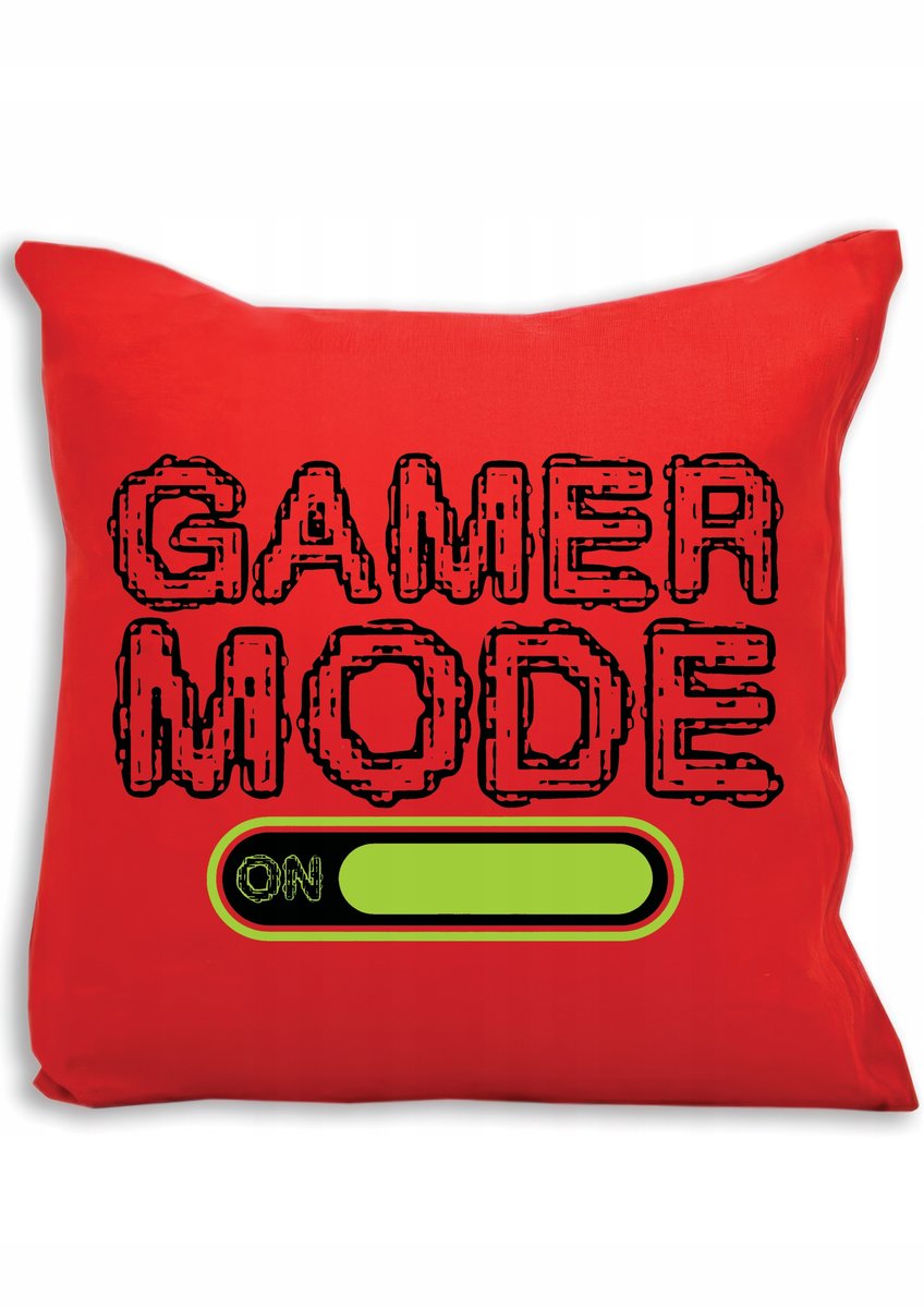 Czerwona Poduszka Świąteczna Z Nadrukiem GAMER MODE + IMIĘ - Atram ...