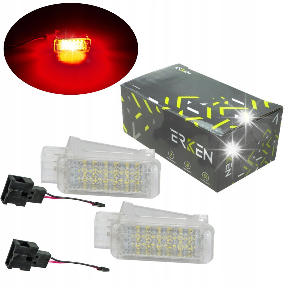 Czerwone LED wnętrze do Audi A3 8P A4 B6 B7 B8 - Inna marka | Motoryzacja EMPIK