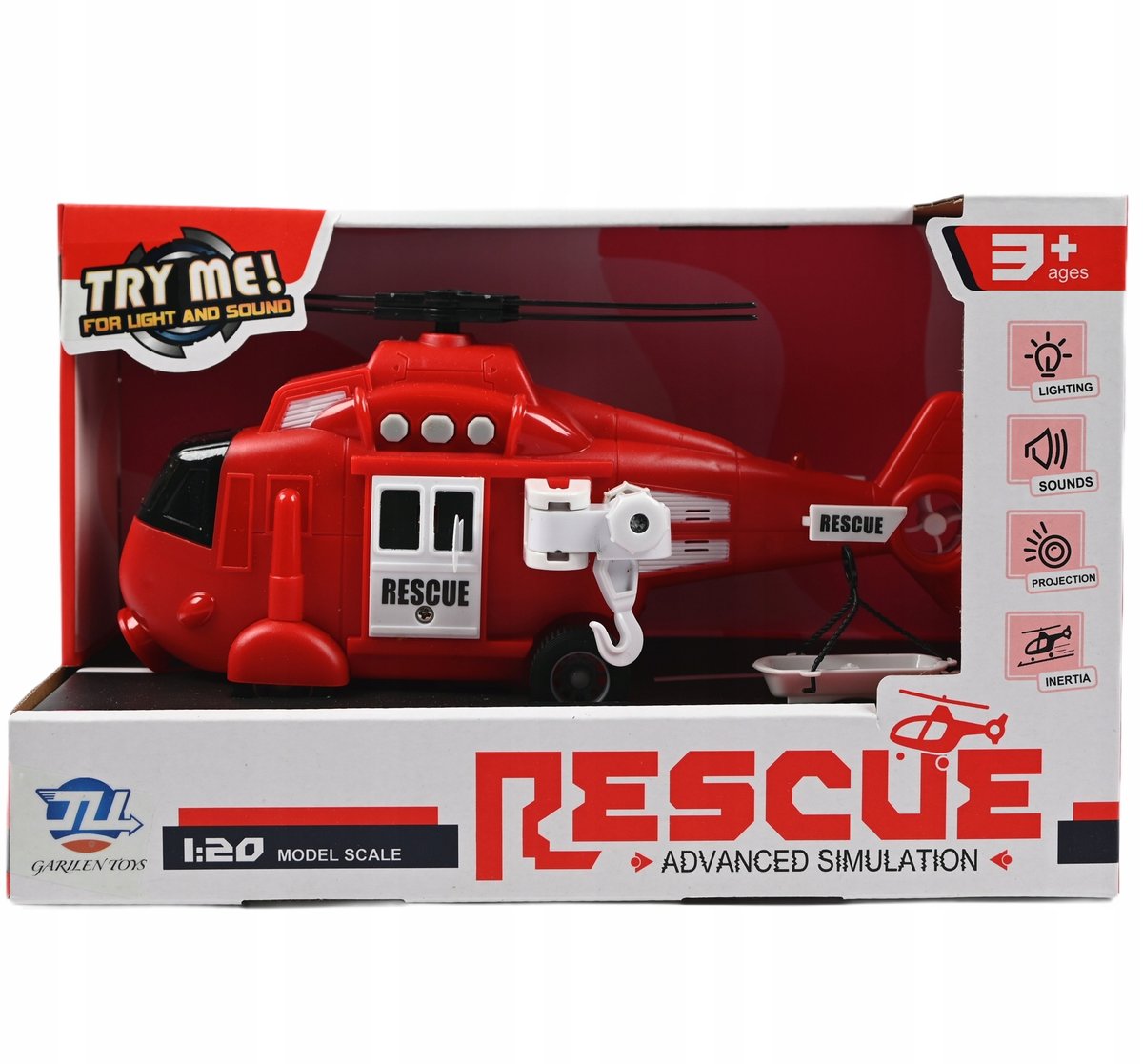 Czerwony Helikopter Ratunkowy Samolot Interaktywny Światło Dźwięk ...