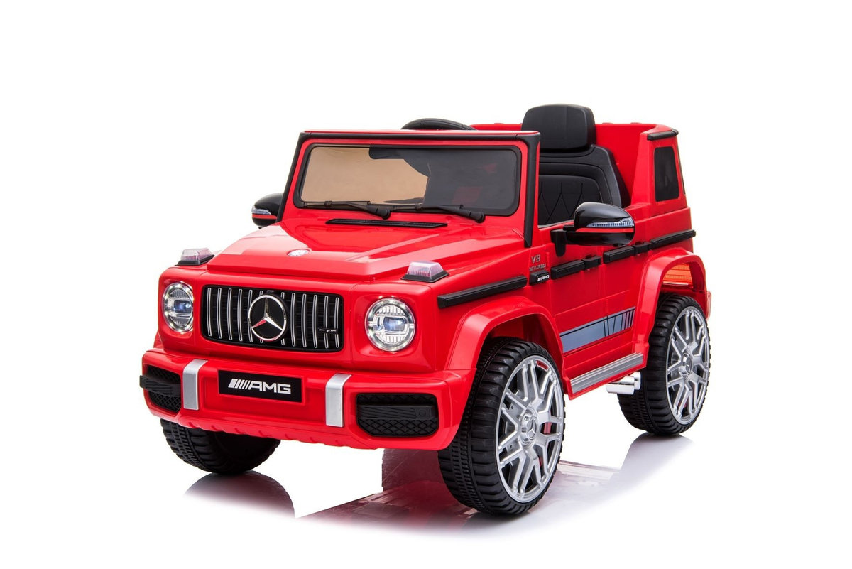 czerwony MERCEDES G AMG EVA, 12V , 4 SILNIKI , SKÓRA, 2,4Ghz - Mercedes ...
