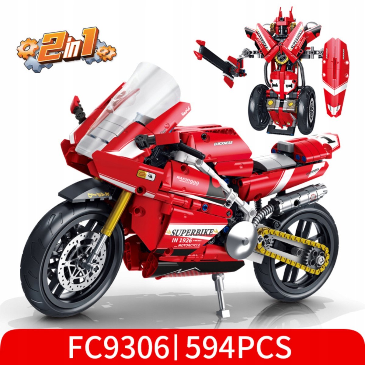 Czerwony Motor Gp Klocki 594El. - Forange | Sklep EMPIK.COM