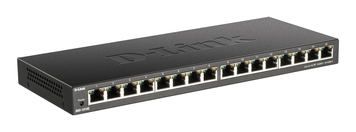 D-Link DGS-1016S 16-portowy niezarządzalny przełącznik Gigabit Ethernet ...