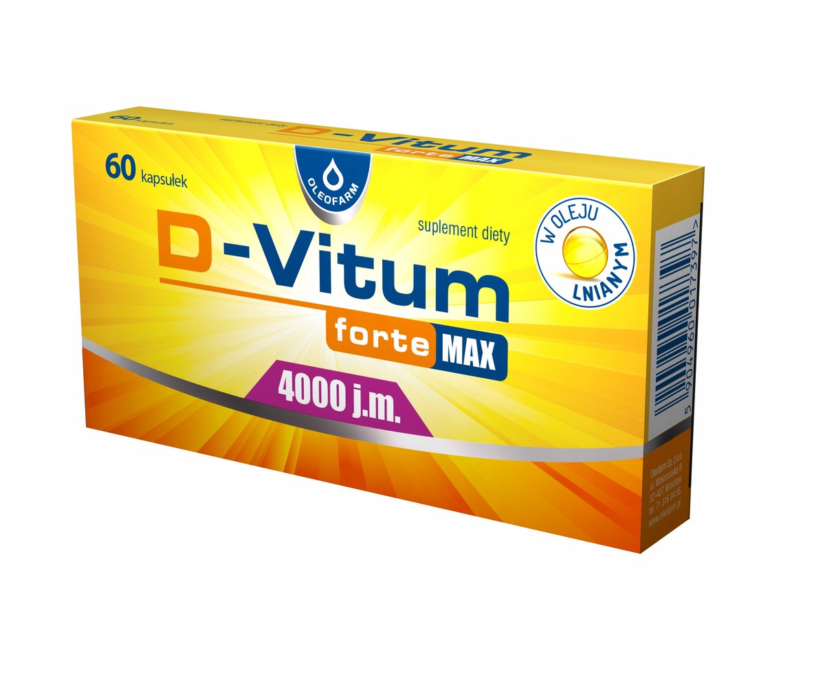 D-Vitum Forte Max 4000 J.M., Kapsułki, 60 szt. | Sklep EMPIK.COM
