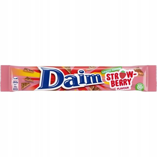 Daim Strawberry - batonik karmelowo-migdałowy o smaku truskawkowym 56g ...