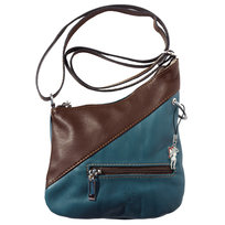 Dámská kabelka přes rameno Florence večerní kabelka azurová modrá hnědá ...