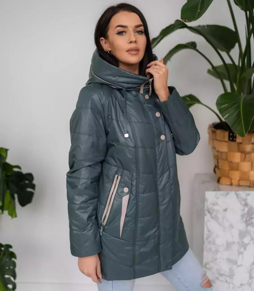 Damska kurtka przejściowa pikowana kaptur IZA-40 - Paker | Moda Sklep ...