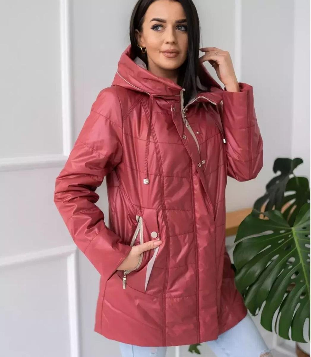 Damska kurtka przejściowa pikowana kaptur IZA-40 - Paker | Moda Sklep ...