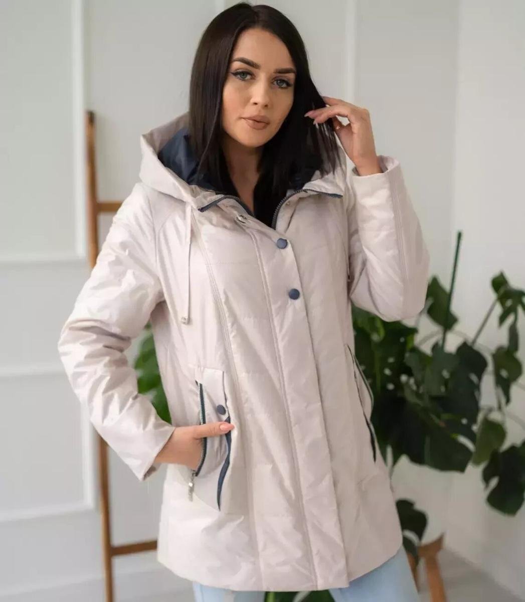 Damska kurtka przejściowa pikowana kaptur IZA-44 - Paker | Moda Sklep ...