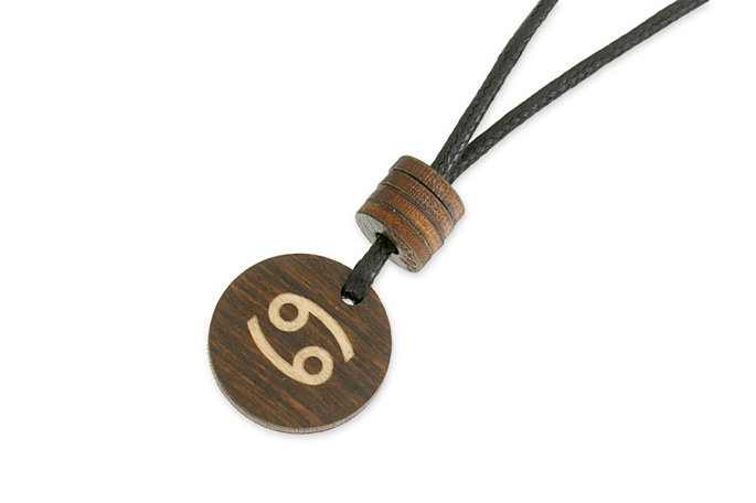 Damski Wisiorek Drewniany Zodiakalny Rak - Jubileo | Moda Sklep EMPIK.COM