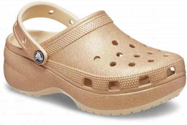Damskie Buty Chodaki Klapki Crocs Classic Platforma Glitter 207241 Clog ...