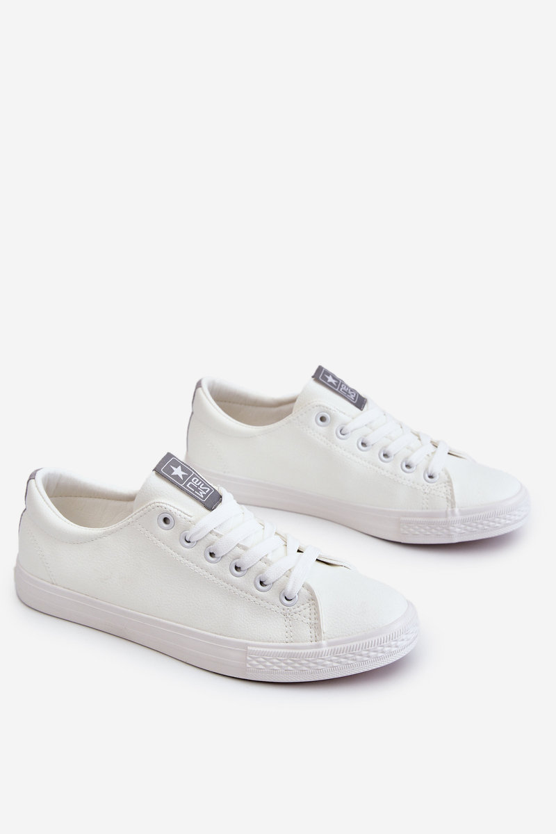 Damskie Skórzane Wiązane Klasyczne Trampki Białe Misima-38 - Butosklep ...