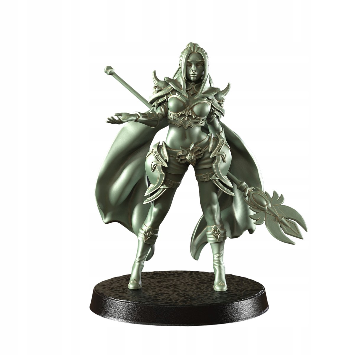 Dara Kobieta Wojowniczka figurka + podstawka do DND D&D 3D druk 12k RPG ...