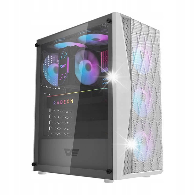 DARKFLASH DK351 MESH OBUDOWA KOMPUTEROWA ATX MIDI TOWER SIATKA RGB USB ...