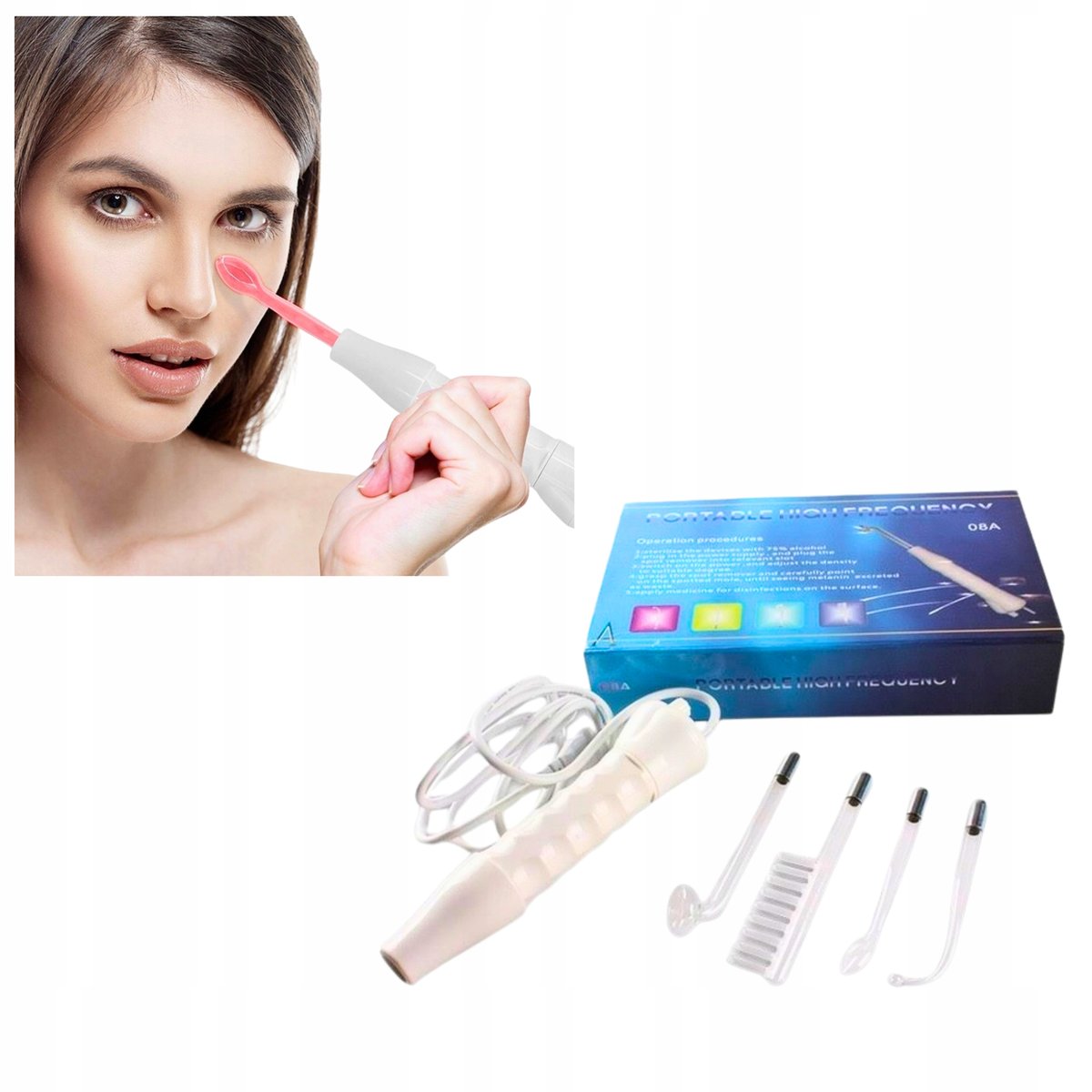Darsonval Derma Wand Pro Do Twarzy Urządzenie Darsonwal 4 Peloty Elektordy - Inna marka | AGD ...