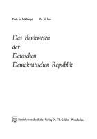 Das Bankwesen der Deutschen Demokratischen Republik - Mulhaupt Ludwig ...