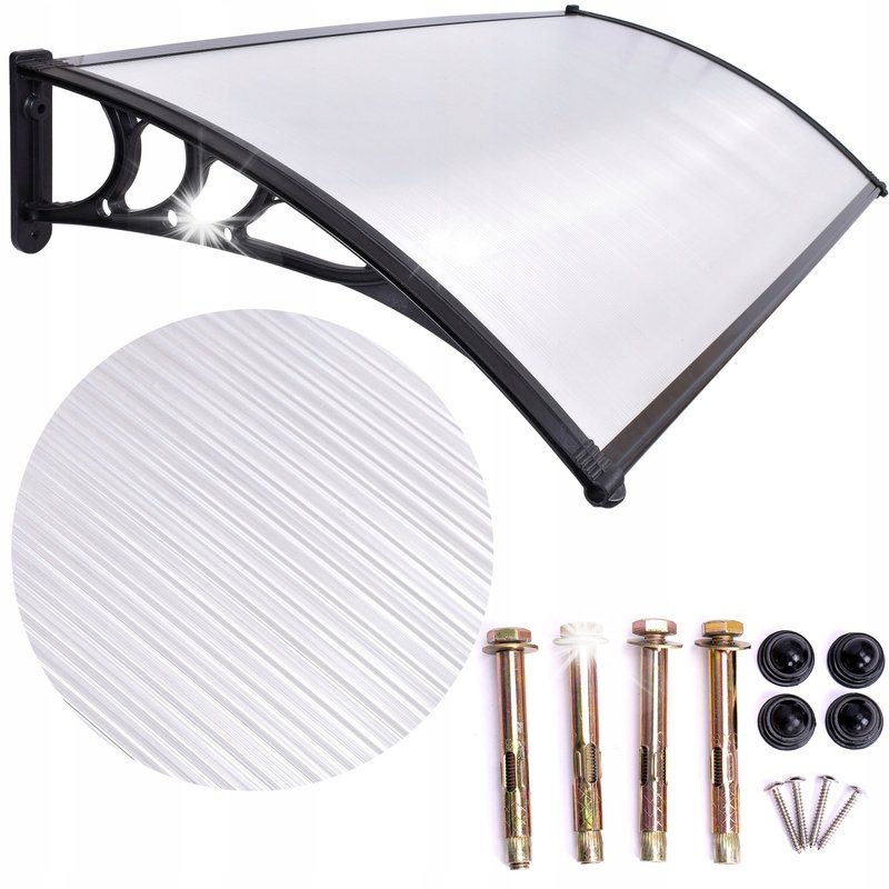 DASZEK NAD DRZWI WEJŚCIOWE KLIME CZARNY ZADASZENIE Z POLIWĘGLANU 120x80 UV - inna (Inny) | Sklep ...