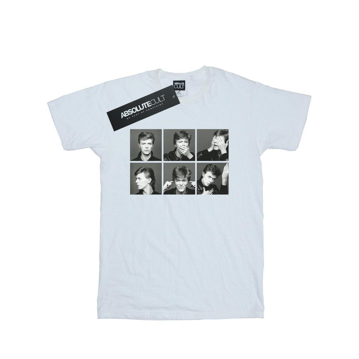 David Bowie Męska Koszulka Z Kolażem Zdjęć (XXL (193cm) / Ciepły Biały ...