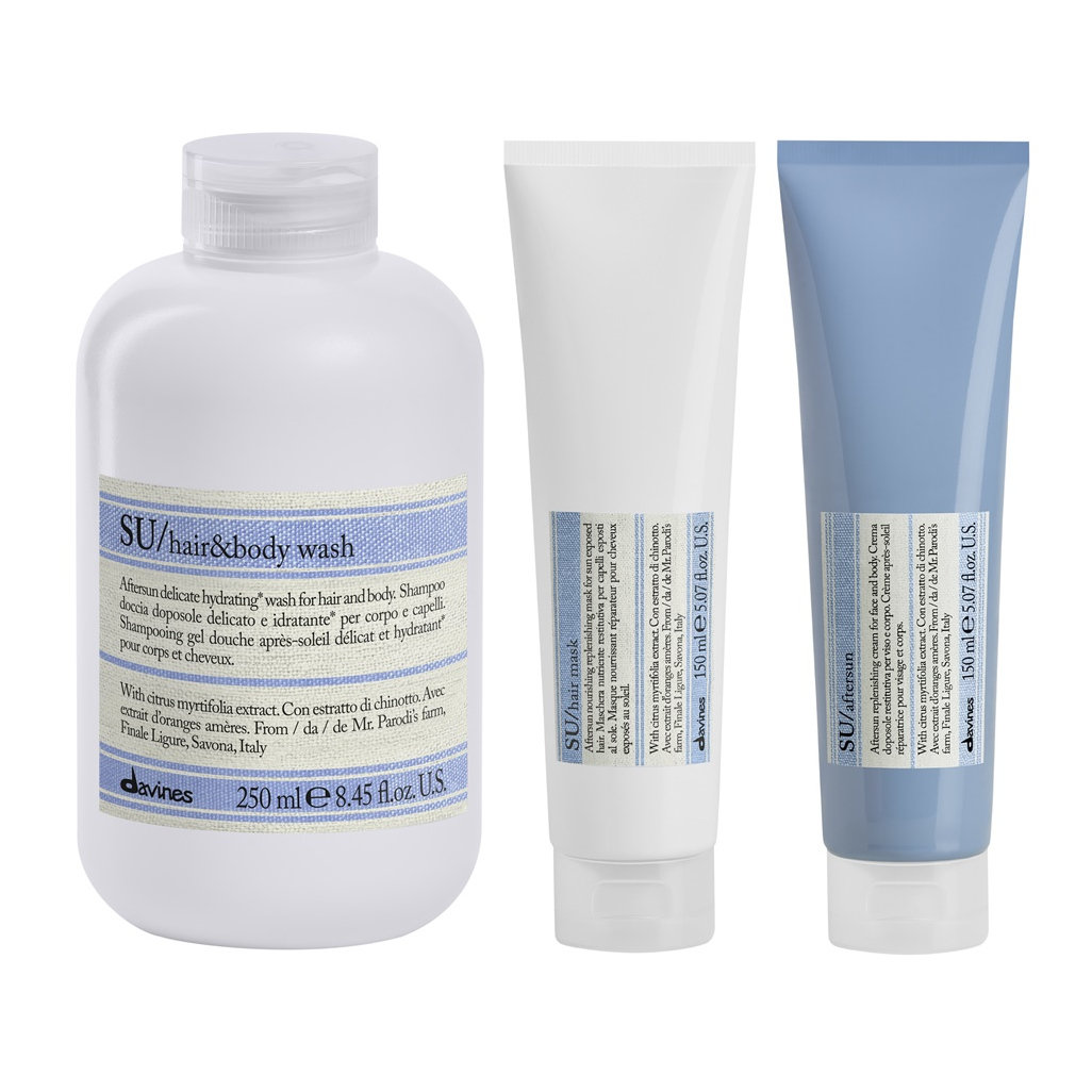 Davines SU Hair Body szampon 250 ml + SU maska 150 ml + SU krem 150 ml ...