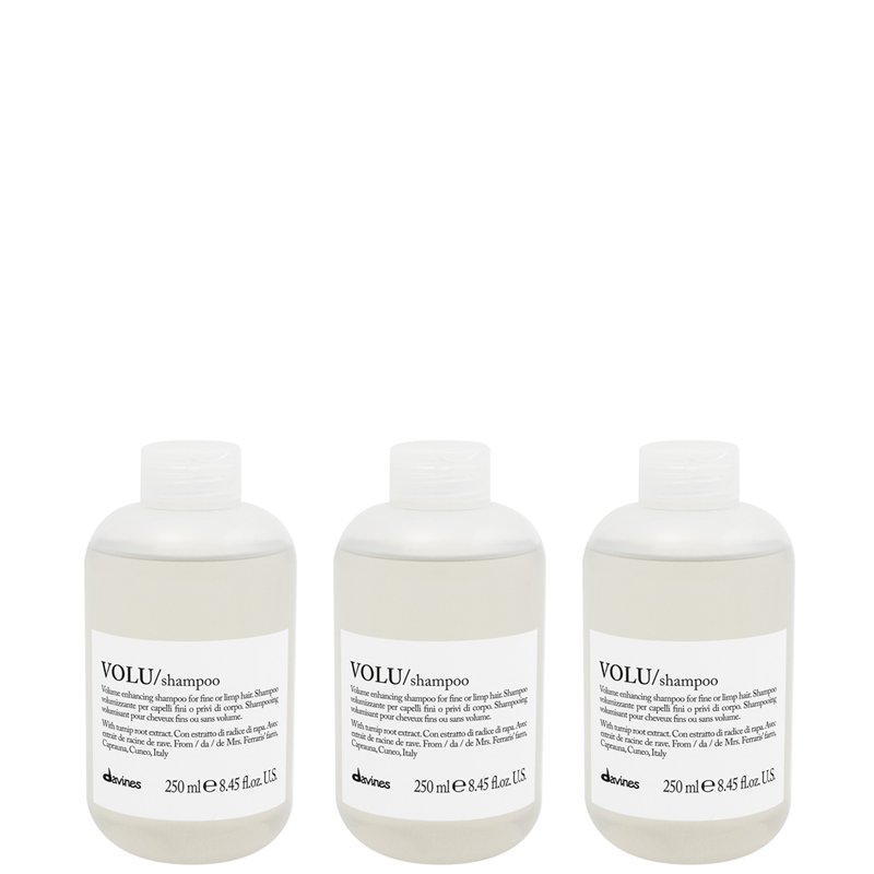 Davines Volu szampon 3x 250 ml objętość do włosów cienkich słabych ...