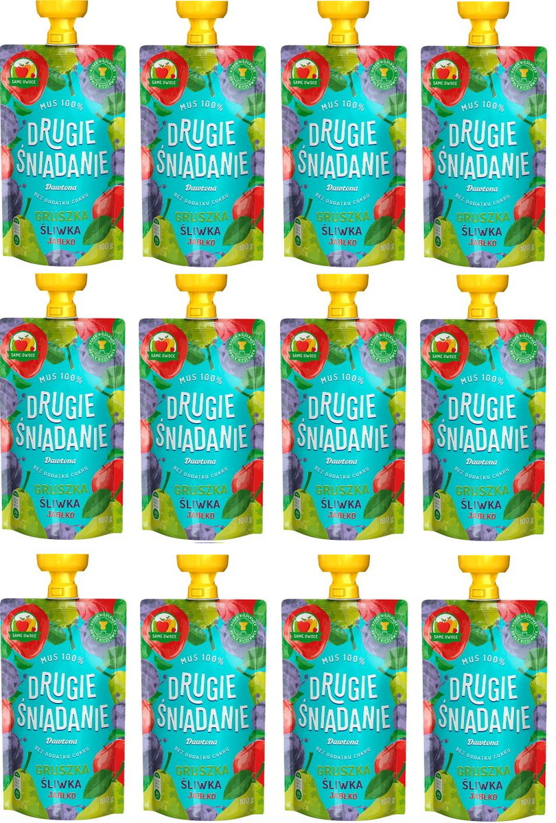 DAWTONA MUS JABŁKO GRUSZKA ŚLIWKA 100G 12SZT - Dawtona | Sklep EMPIK.COM
