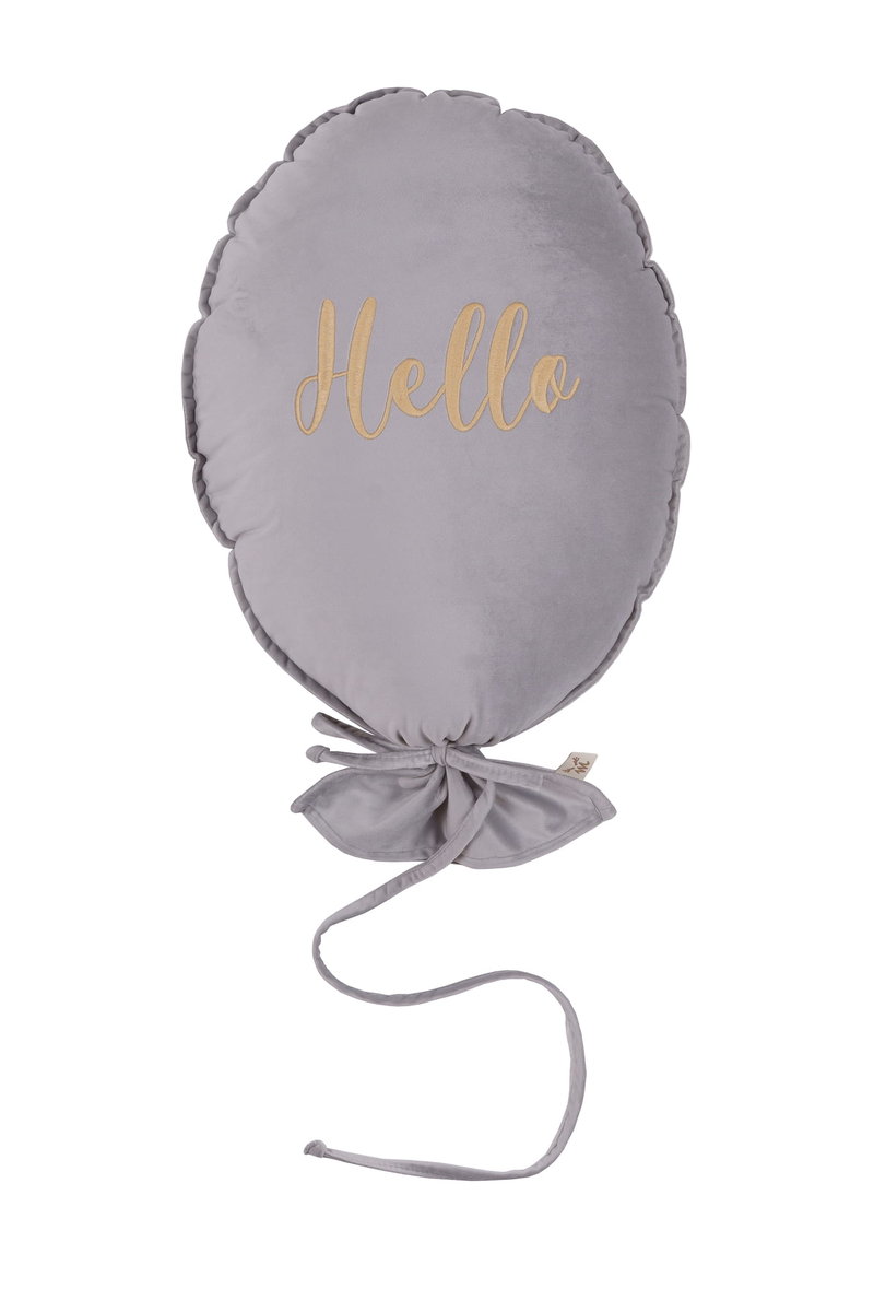 DECORATIVE BALLOON DELUX SILVER GREY [HASŁO: HELLO, KOLOR HAFTU: LIGHT ...