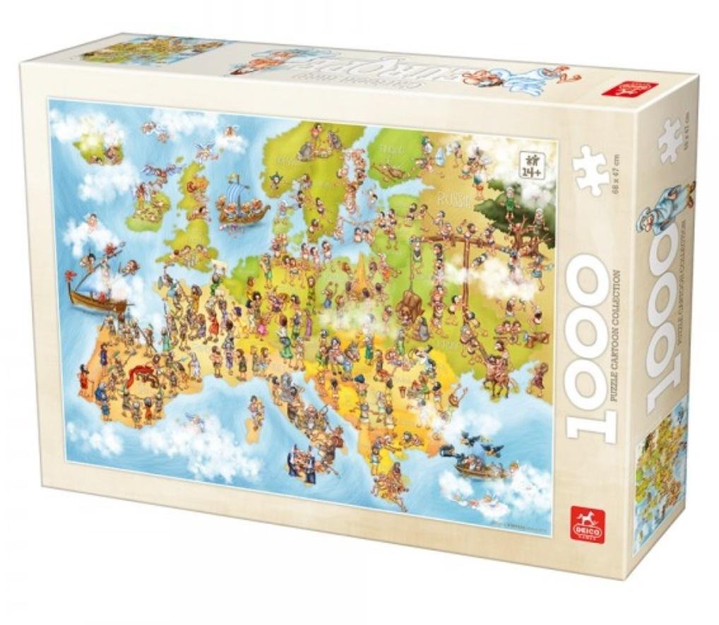 Deico, puzzle, Humorystyczna mapa Europy, 1000 el. - Deico | Sklep ...