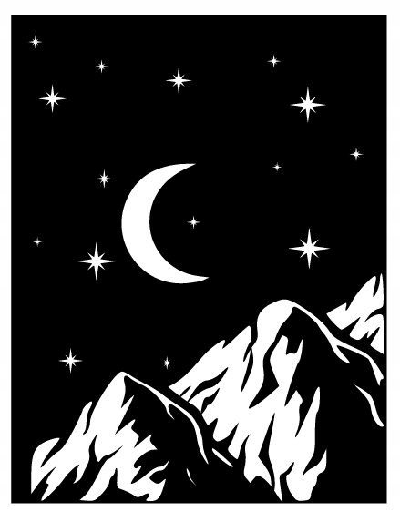 Dekoracja Na Ścianę Panel Ażurowy Góry Nocą K130 - Inna marka | Sklep ...