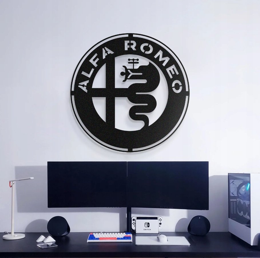 DEKORACJA ścienna LOGO ALFA ROMEO 60x60 cm - WrapFactory Dekoracje ...