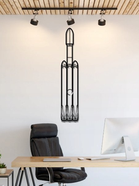 DEKORACJA ścienna Obraz Rakieta Falcon Heavy6011 60x11 cm - WrapFactory ...