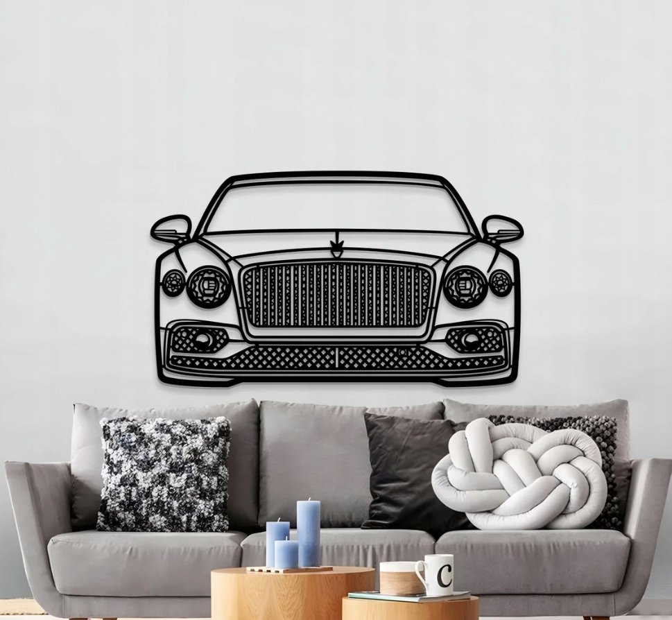 DEKORACJA ścienna Obraz Samochód BENTLEY FLYING SPUR FRONT VIEW 2023 ...