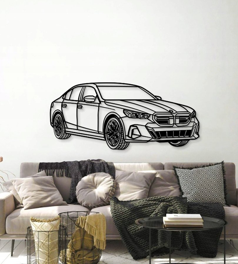 DEKORACJA ścienna Obraz Samochód BMW 5ER LIMOUSINE 20242760 27x60 cm ...