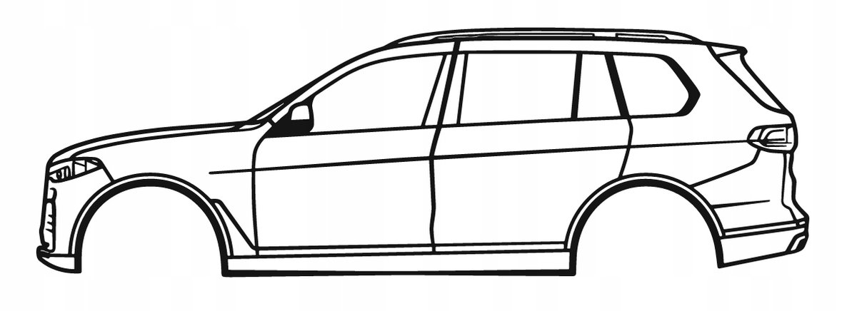 DEKORACJA ścienna Obraz Samochód BMW X7 G07 1ST GEN 2019 90x29 cm - WrapFactory Dekoracje ...