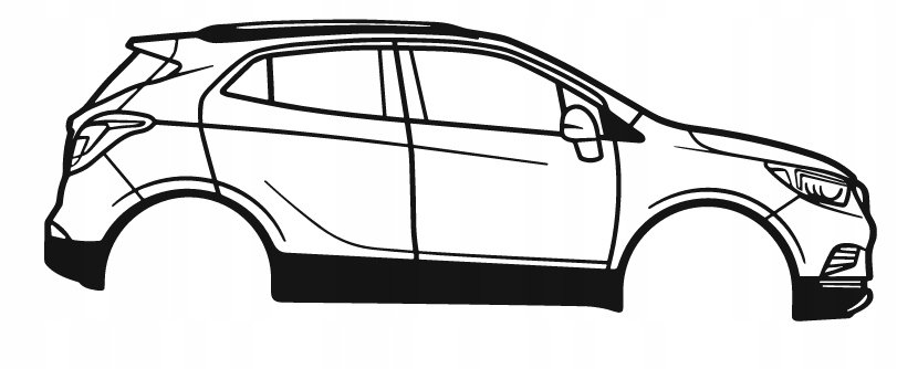 DEKORACJA ścienna Obraz Samochód BUICK ENCORE GX 2ND GEN 2020 90x33 cm ...