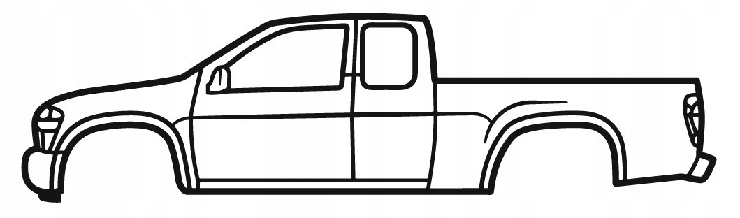 DEKORACJA ścienna Obraz Samochód CHEVROLET COLORADO 1ST GEN 2004 90x25 ...