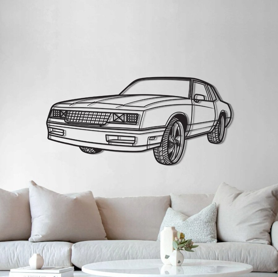 DEKORACJA ścienna Obraz Samochód CHEVROLET MONTE CARLO SS 19862960 29x60 cm - WrapFactory ...