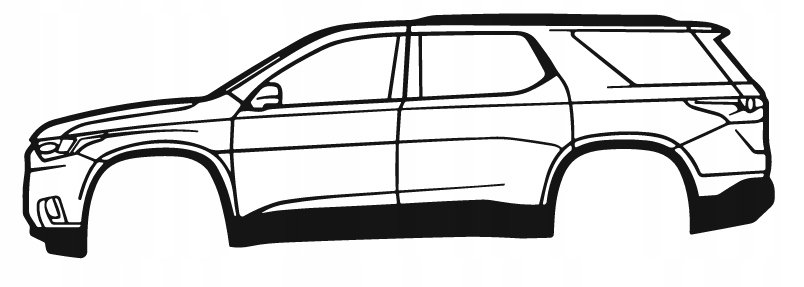 DEKORACJA ścienna Obraz Samochód CHEVROLET TRAVERSE 2ND GEN 2018 135x44 cm - WrapFactory ...