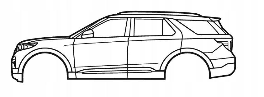 DEKORACJA ścienna Obraz Samochód FORD EXPLORER 6TH GEN 2020 90x29 cm ...