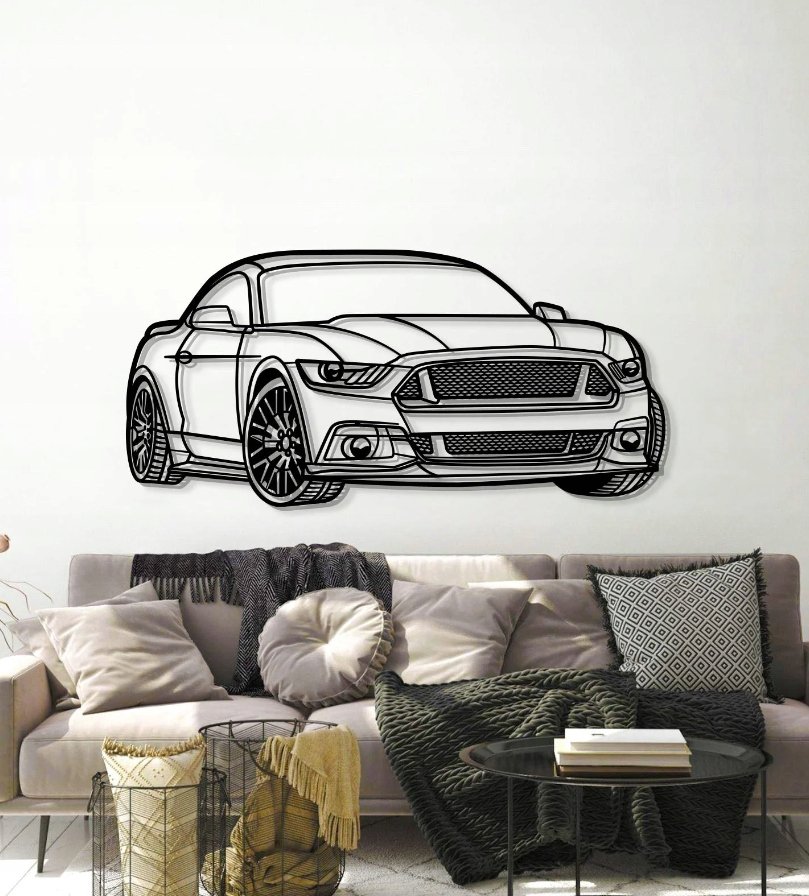 DEKORACJA ścienna Obraz Samochód FORD MUSTANG GT 20152960 29x60 cm - WrapFactory Dekoracje ...