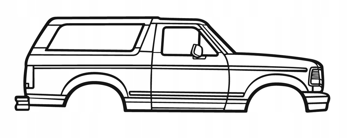 DEKORACJA ścienna Obraz Samochód FORD RANGER 2ND GEN 1993 60x18 cm ...