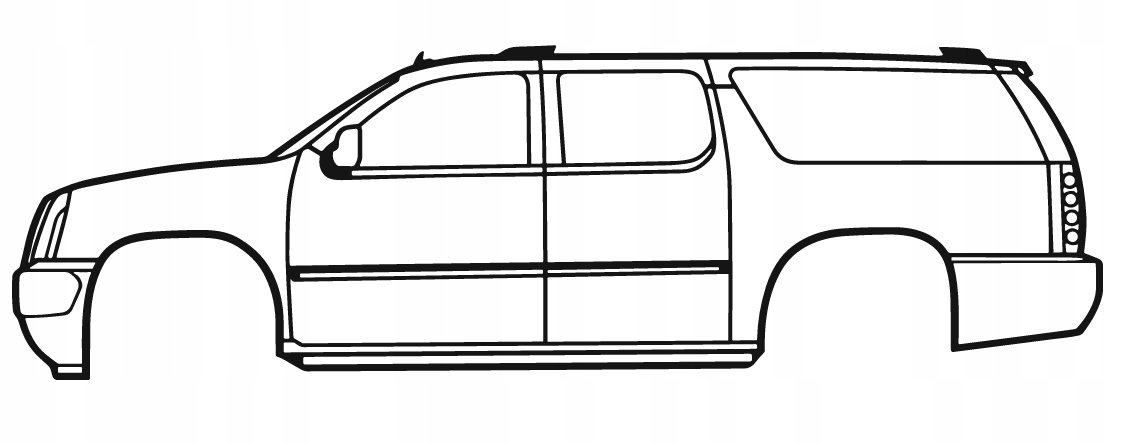 DEKORACJA ścienna Obraz Samochód GMC YUKON 3RD GEN 2007 135x41 cm ...