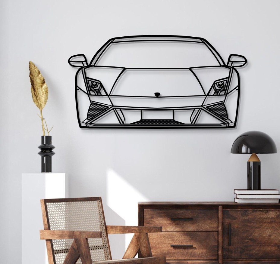 DEKORACJA ścienna Obraz Samochód LAMBORGHINI GALLARDO FRONT VIEW 2013 ...