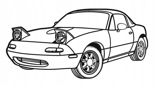 DEKORACJA ścienna Obraz Samochód MAZDA MIATA MX-5 PERSPECTIVE 1991 ...
