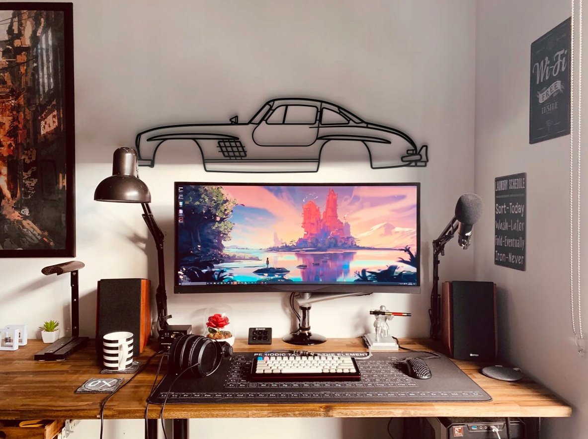 DEKORACJA ścienna Obraz Samochód MERCEDES 300 SL COUPE 1954 ...