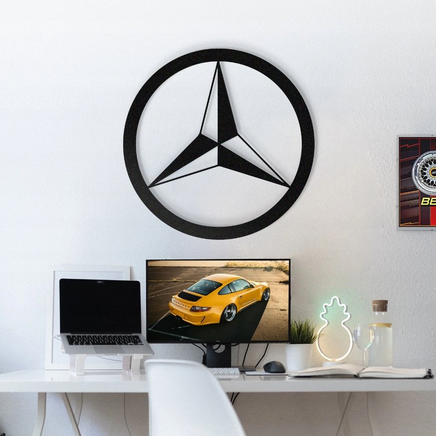 DEKORACJA ścienna Obraz Samochód MERCEDES LOGO 60x60 cm - WrapFactory ...