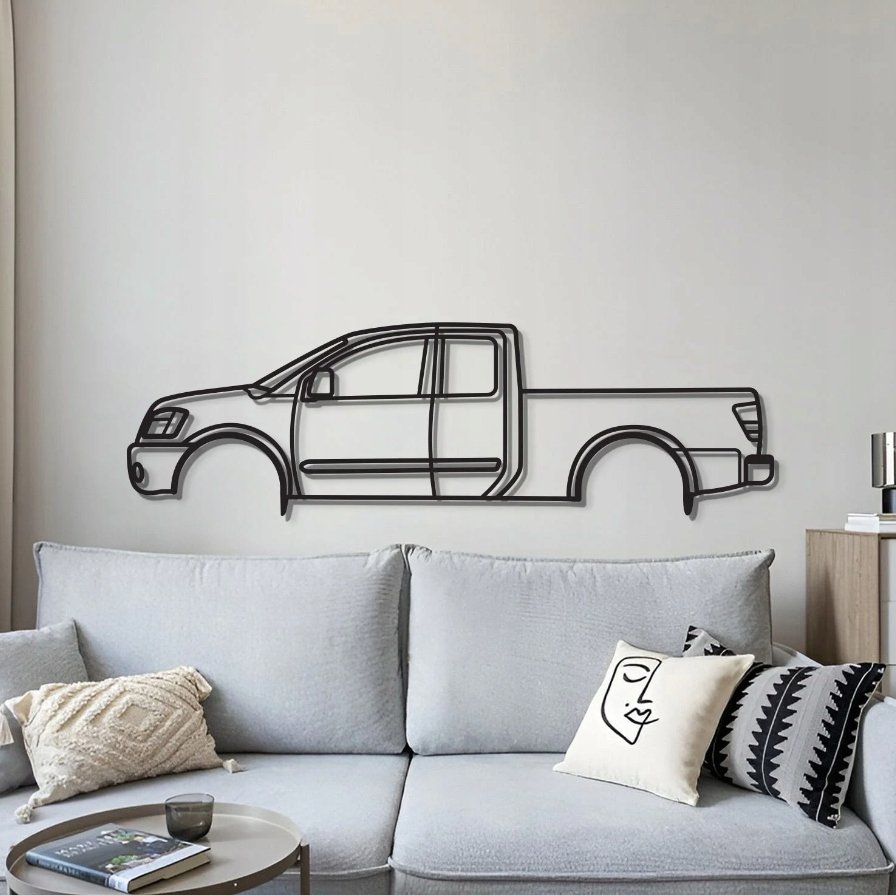 DEKORACJA ścienna Obraz Samochód NISSAN TITAN 1ST GEN 2004 18x60 cm ...
