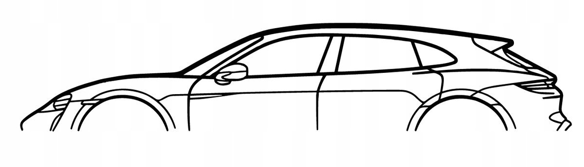 DEKORACJA ścienna Obraz samochód Porsche Cross Turismo 60x11 cm ...