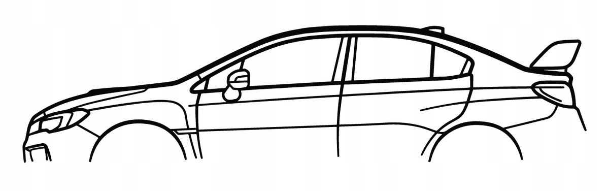 DEKORACJA ścienna Obraz samochód SUBARU Impreza WRX STI VA 90x22 cm ...