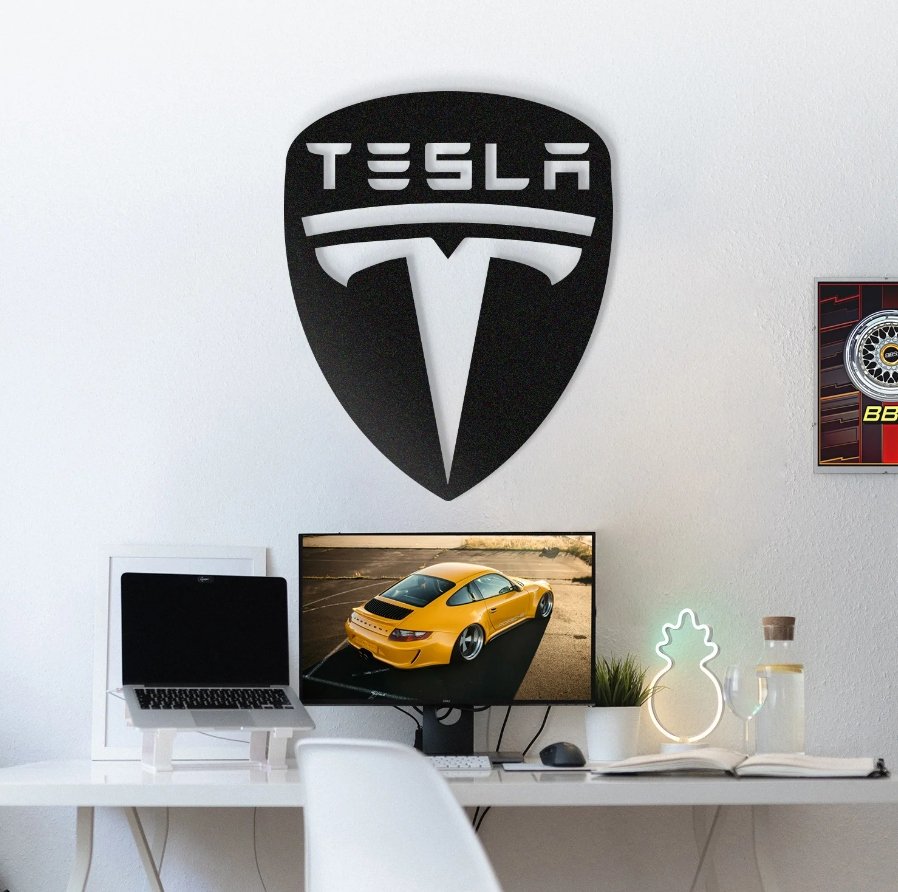 DEKORACJA ścienna Obraz Samochód TESLA LOGO6048 60x48 cm - WrapFactory ...