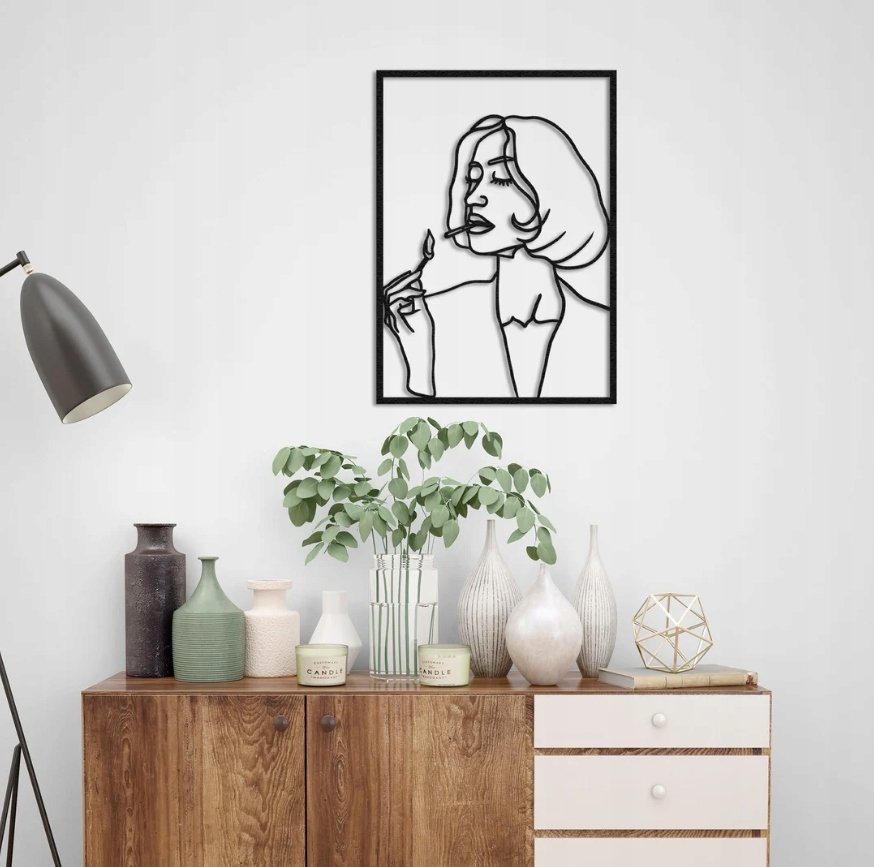DEKORACJA ścienna Obraz wzór KOBIETA PALĄCA PAPIEROSA 43x60 cm - WrapFactory Dekoracje | Sklep ...