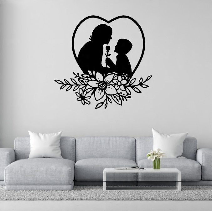 DEKORACJA ścienna Obraz wzór MAMA Z DZIECKIEM 40x38 cm - WrapFactory ...